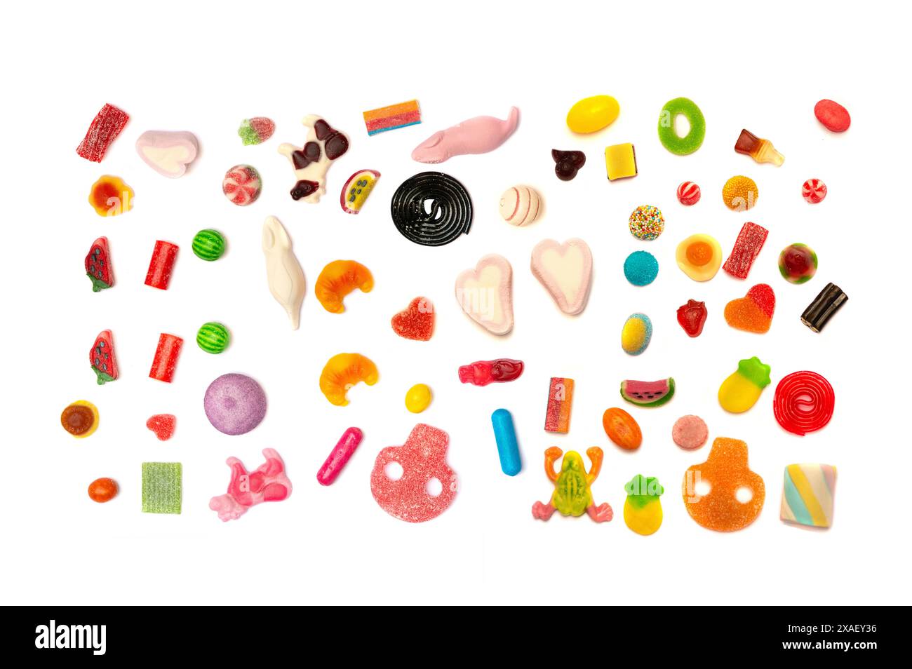 gummies in different shapes isolated on white background Stock Photo ...