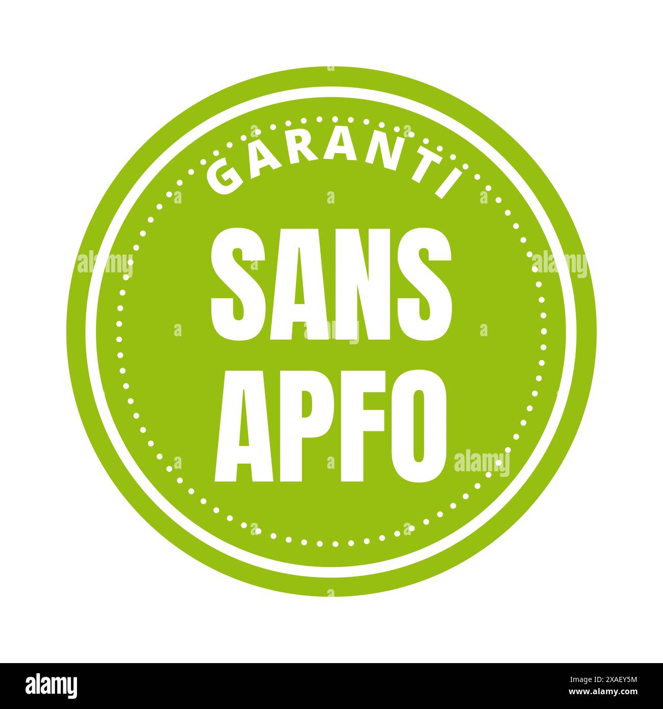 Certified PFOA free symbol icon called garanti sans APFO in French ...