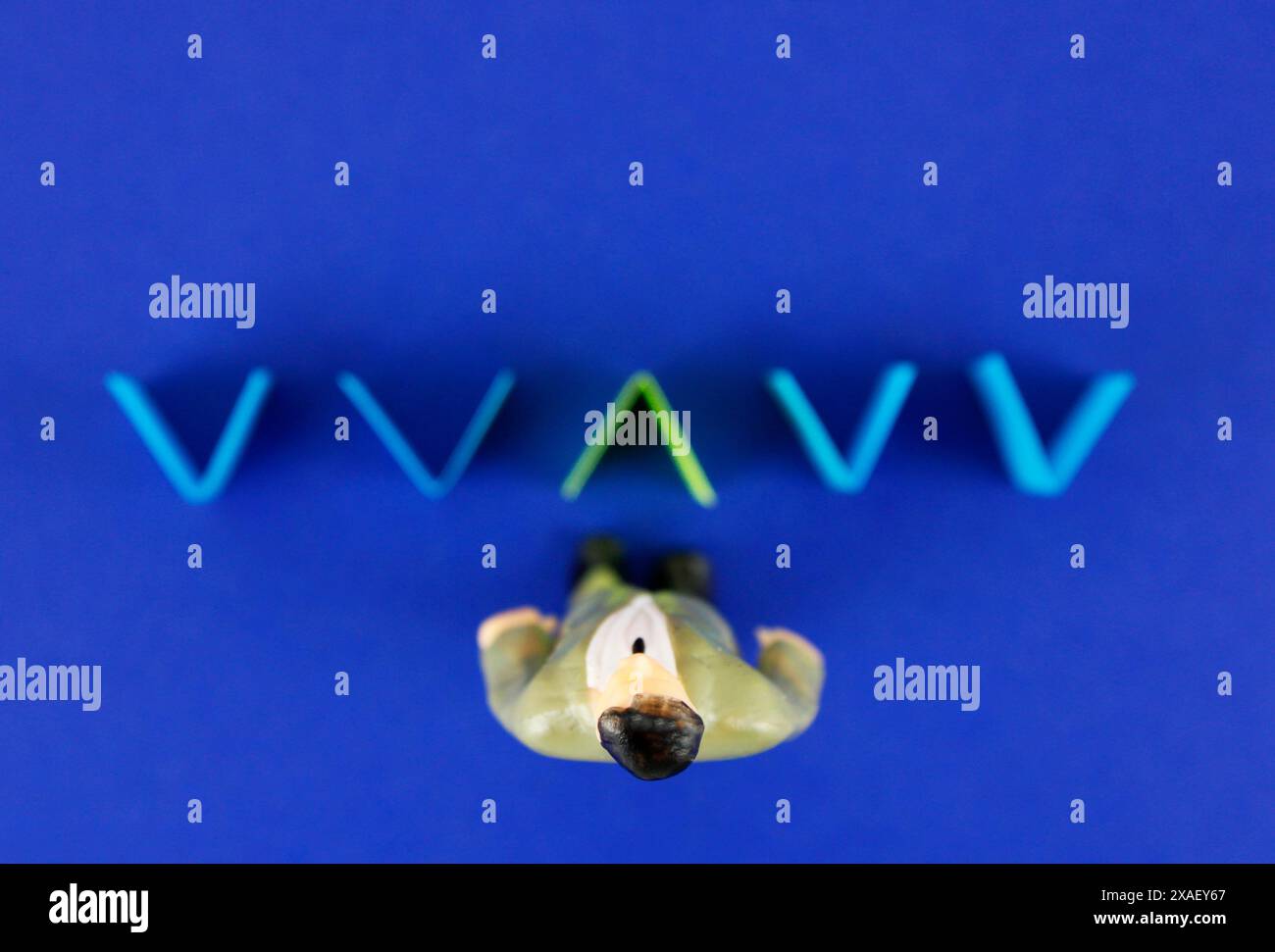 Man taking a direction that moves forward among others that go in the ...