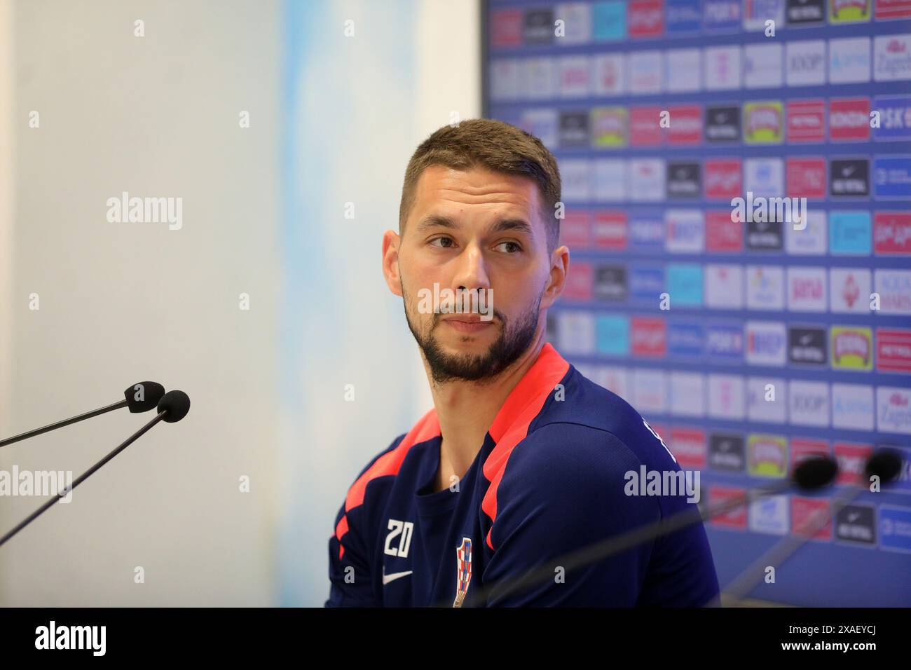 Rijeka, Croatia. 06th June, 2024. Marko Pjaca during the football press ...