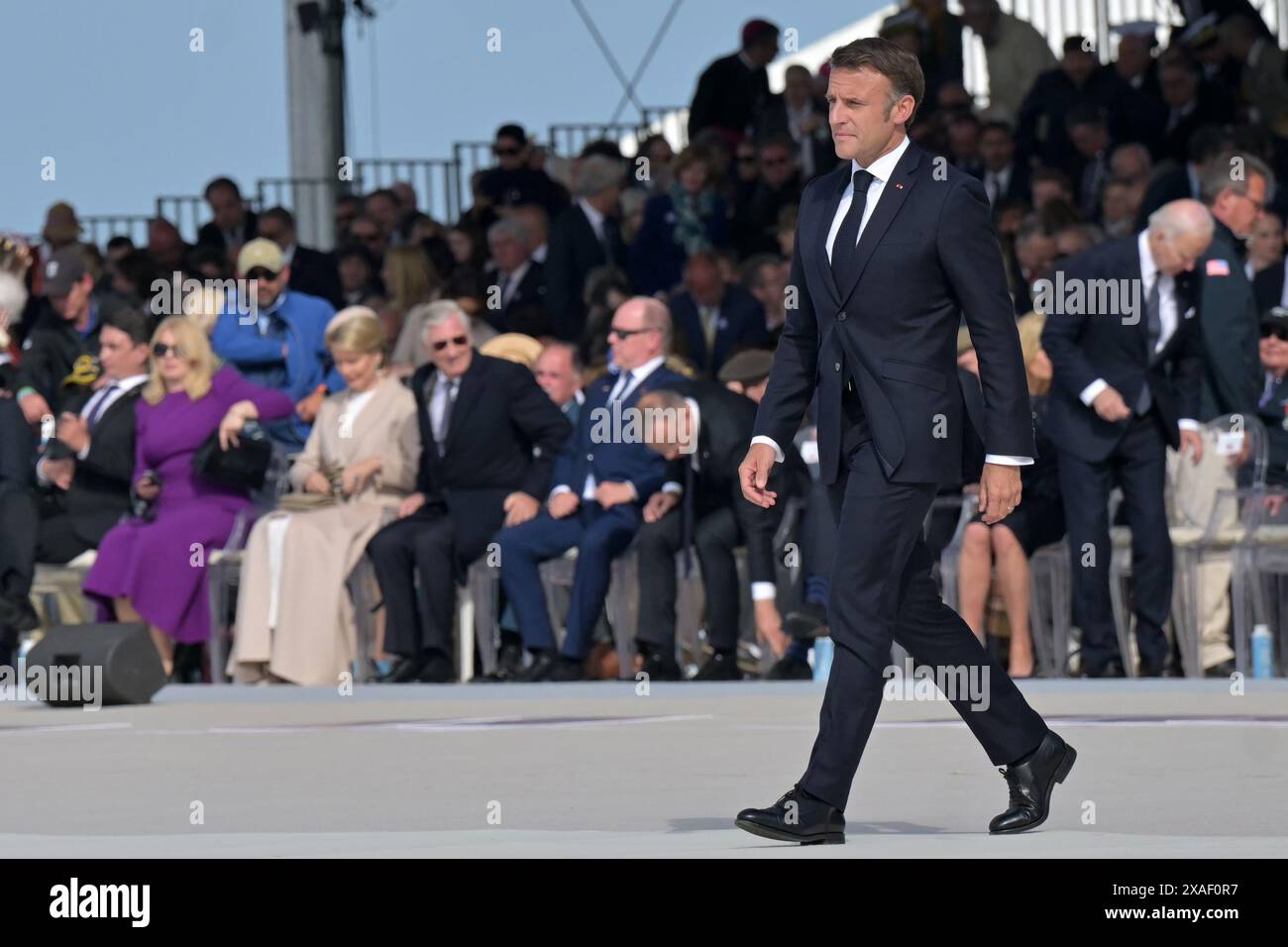 The President of France Emmanuel Macron attends the official ...