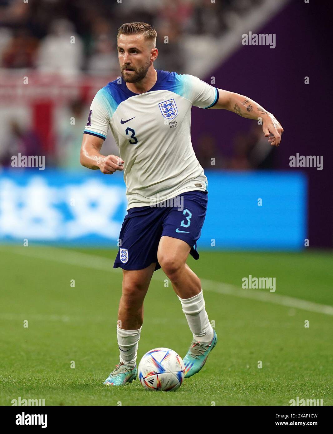 File photo dated 10-12-2022 of England's Luke Shaw. England manager ...