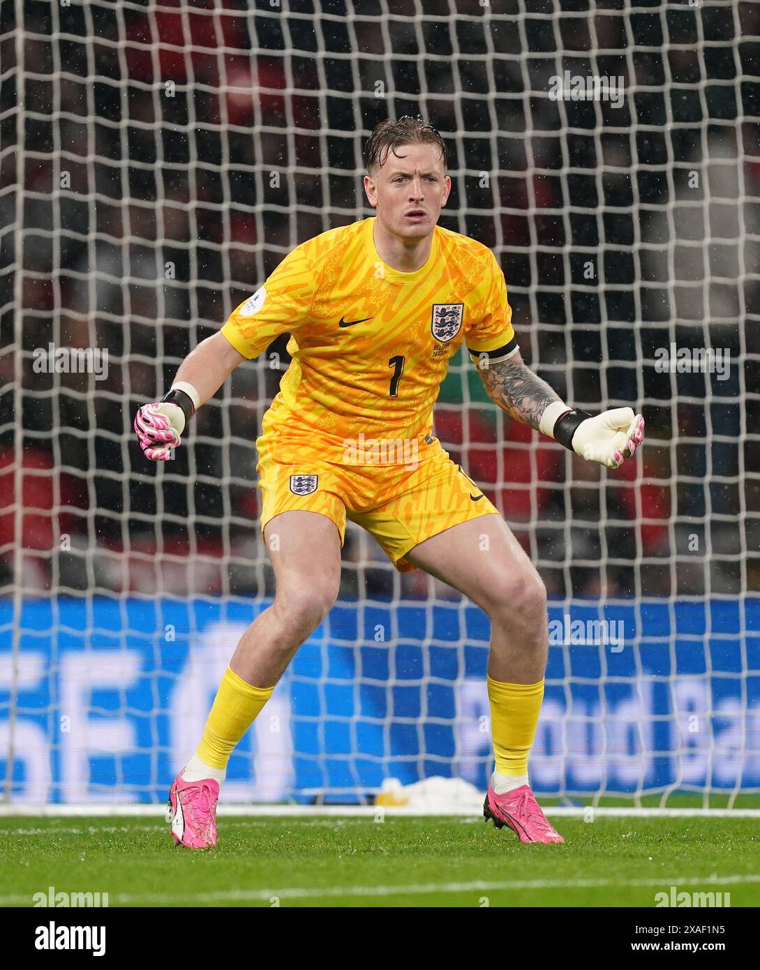File photo dated 26-03-2024 of England goalkeeper Jordan Pickford ...
