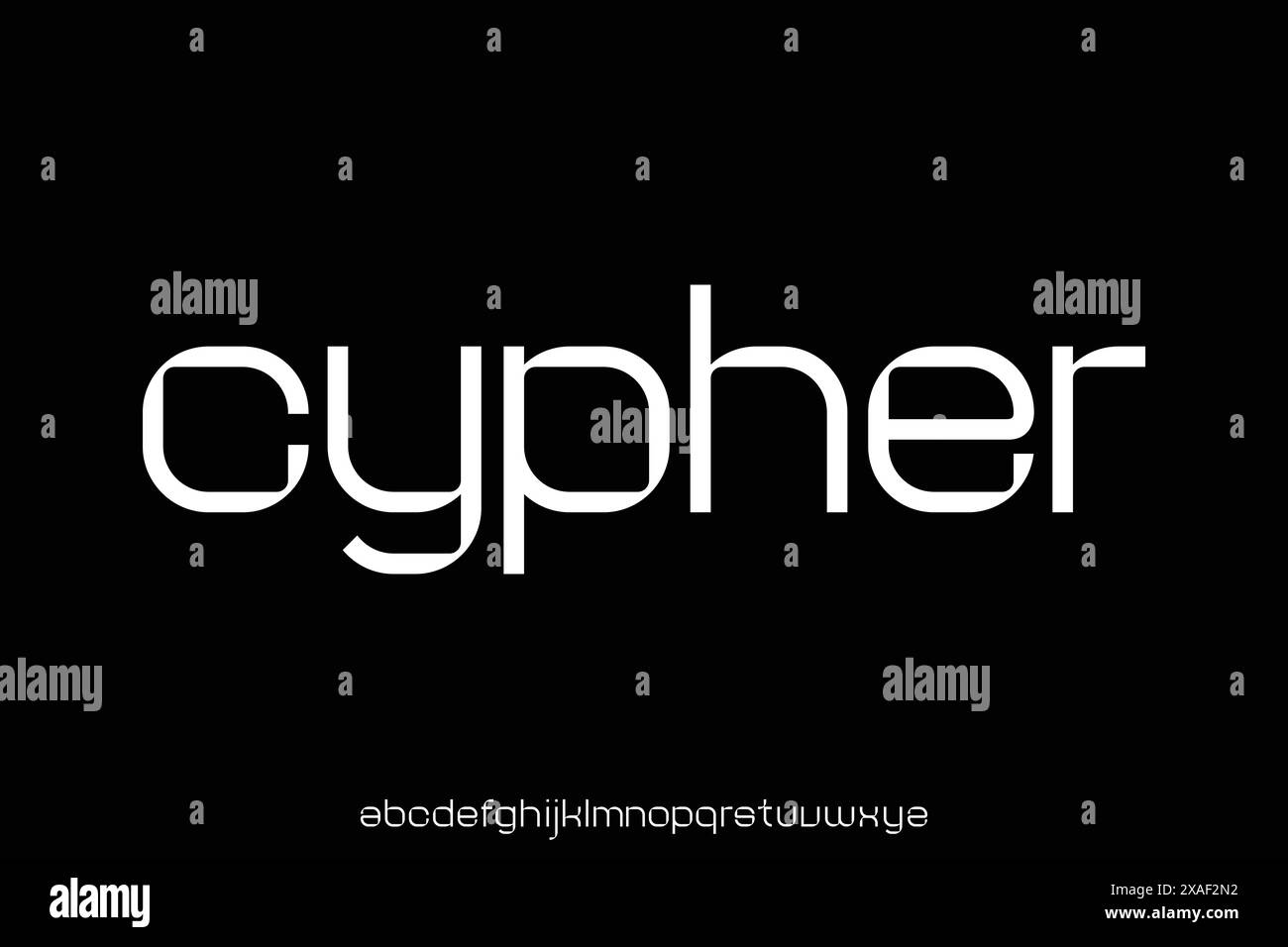 Modern unique cypher sans serif alphabet display font vector ... Modern unique cypher sans serif alphabet display font vector ...
