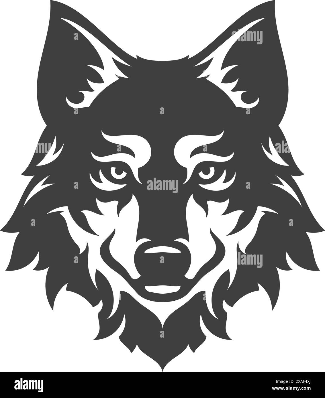 Wolf furry muzzle canine carnivorous forest predator portrait camping ...