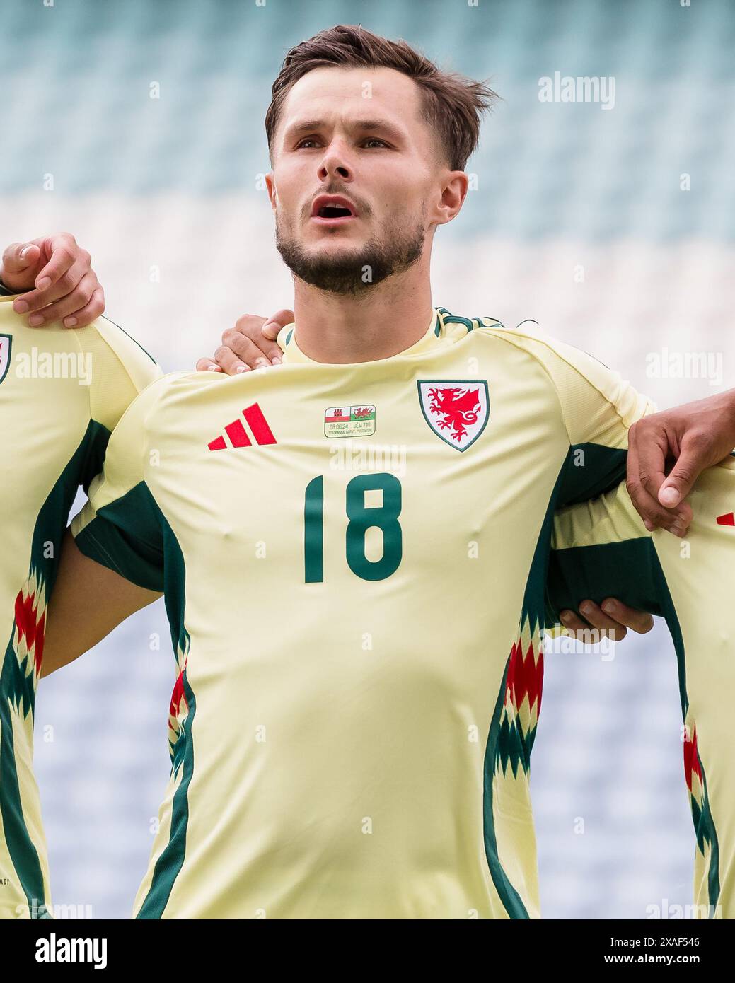 ALGARVE, PORTUGAL - 06 JUNE 2024: Wales' Liam Cullen during the ...