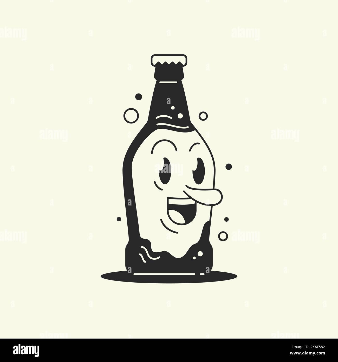 Funny carbonated drink glass bottle face cartoon character comic mascot ...