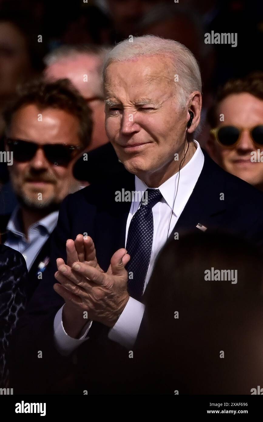 Saint Laurent Sur Mer, France. 06th June, 2024. US President Joe Biden ...