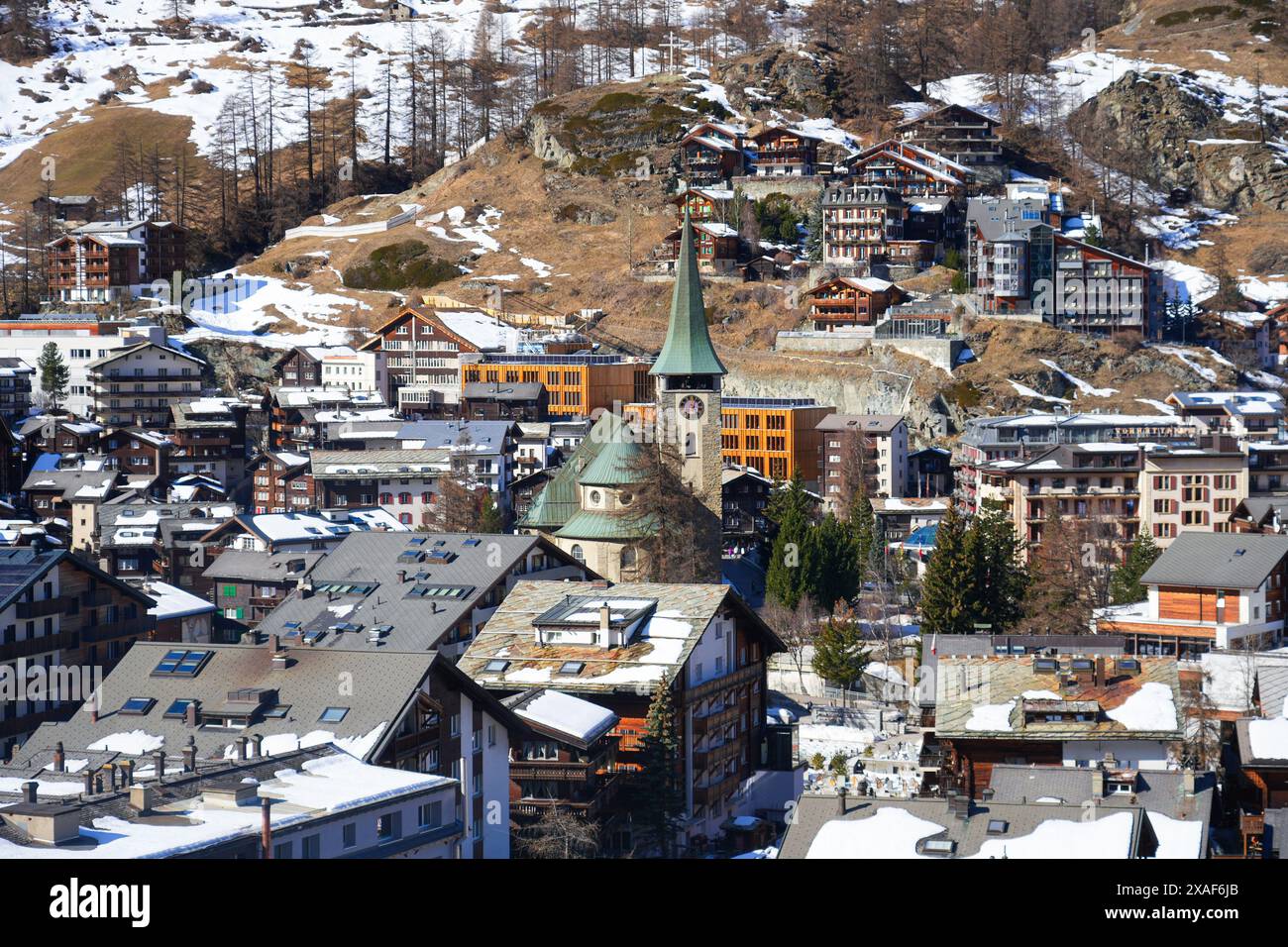 Zermatt church of st mauritius hi-res stock photography and images - Alamy