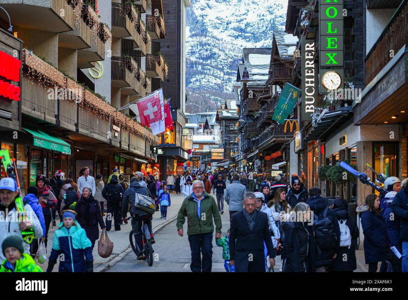 Pedestrian shopping street of Bahnhofstrasse ("Station street") in the ...
