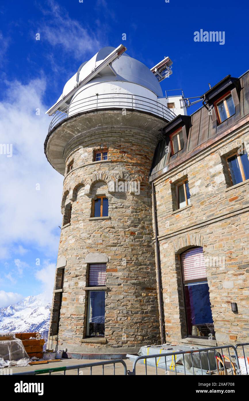 Cupola of the Gornergrat Observatory built on top of the Kulmhotel in ...