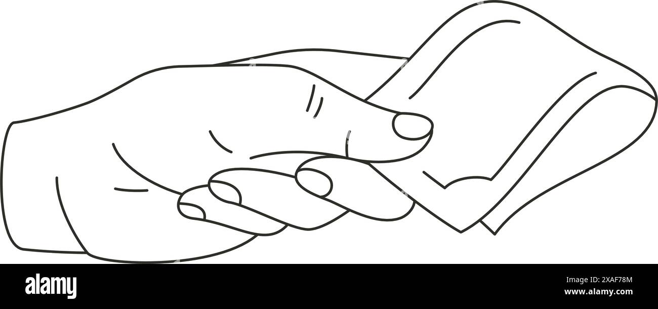 Human hand giving folded currency cash money payment concept minimalist ...