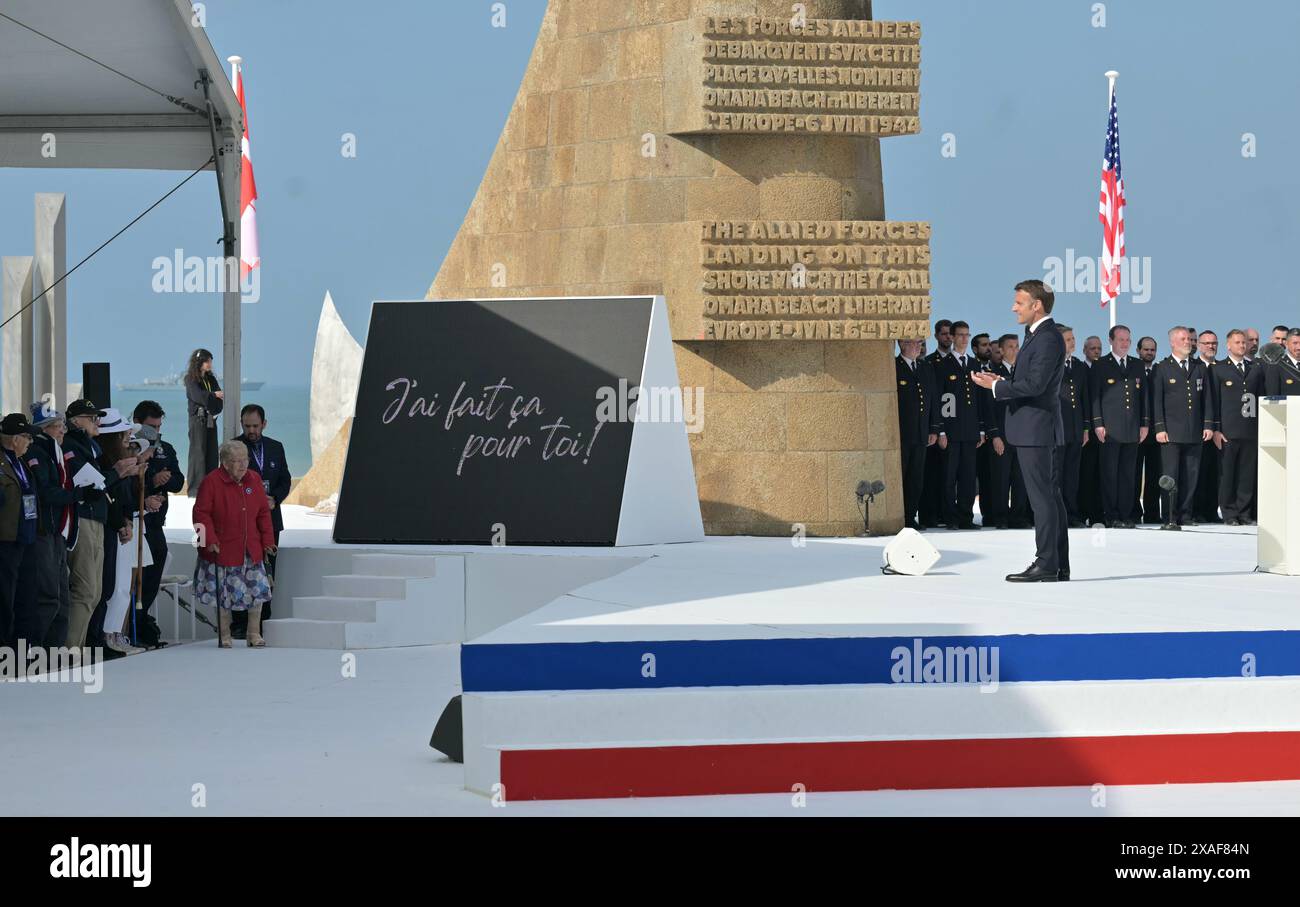 The President of France Emmanuel Macron during the official ...