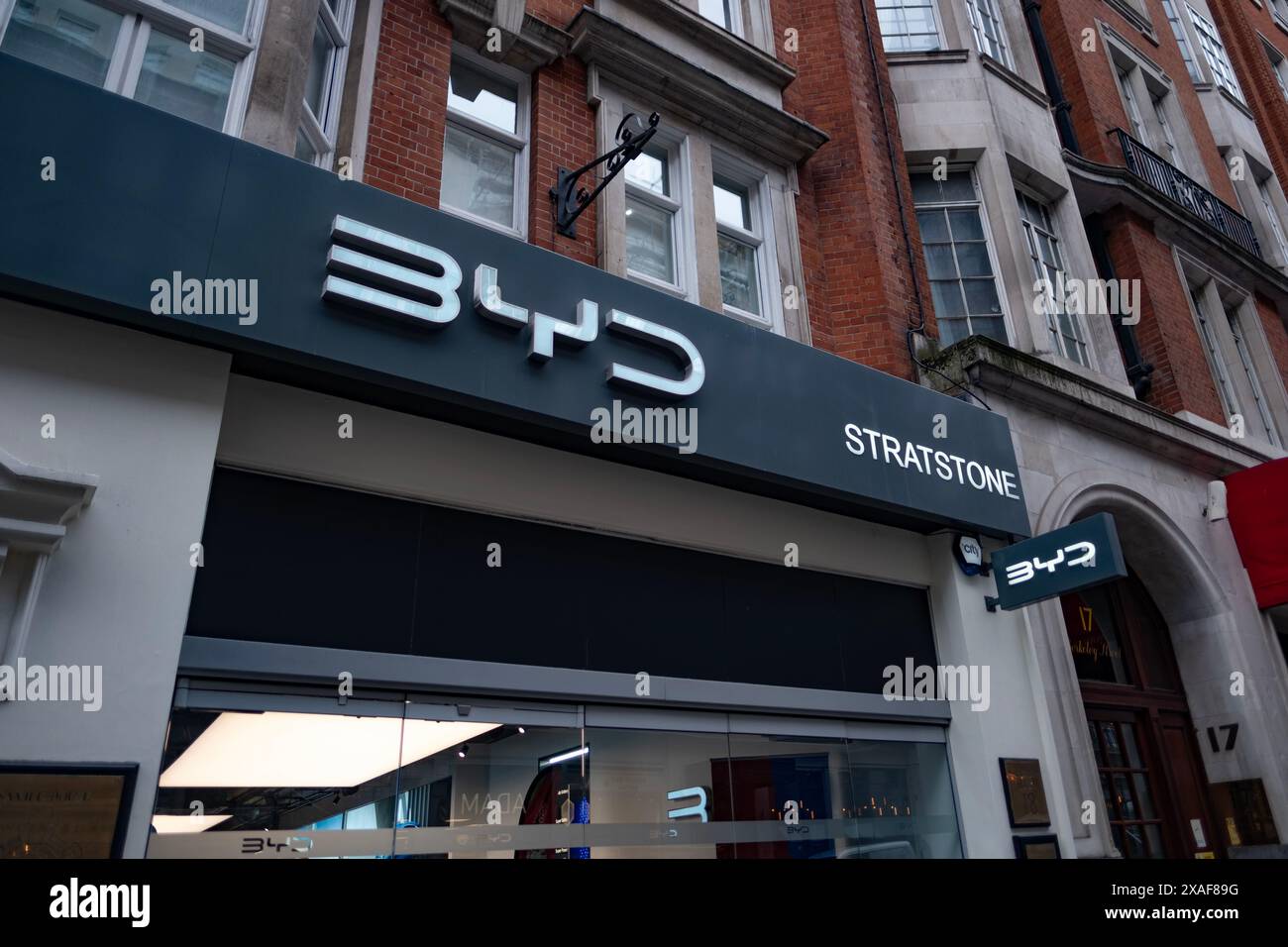 BYD Advertising logo, banner, car dealership building, Chinese ...