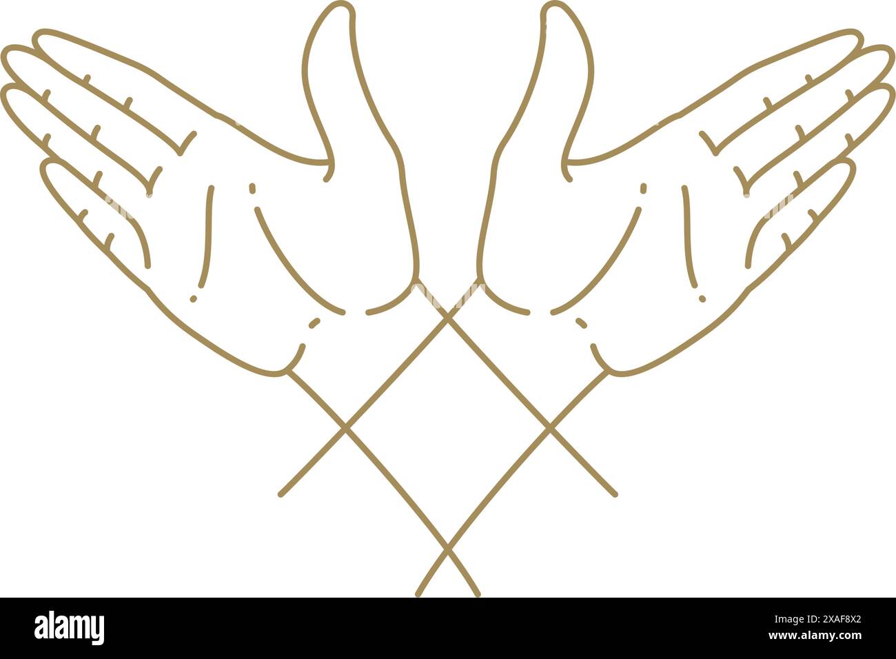 Hands silhouette fingers crossed hi-res stock photography and images ...
