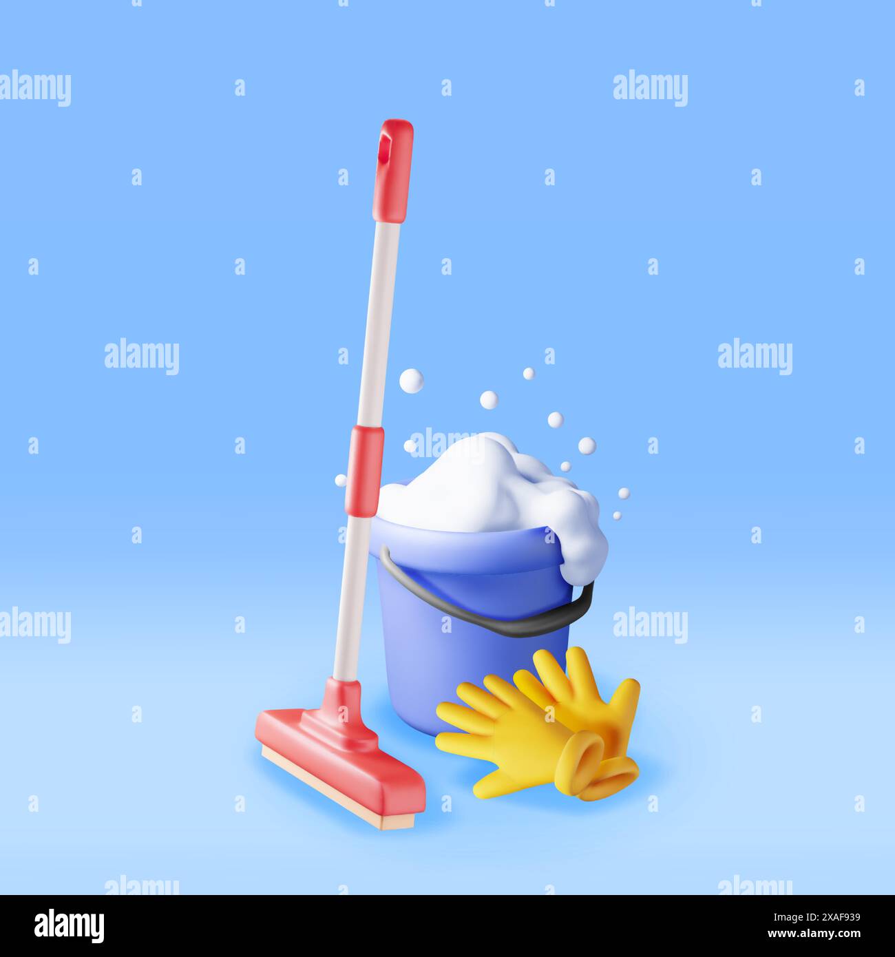 3d cleaning time or service concept isolated Stock Vector Image & Art ...