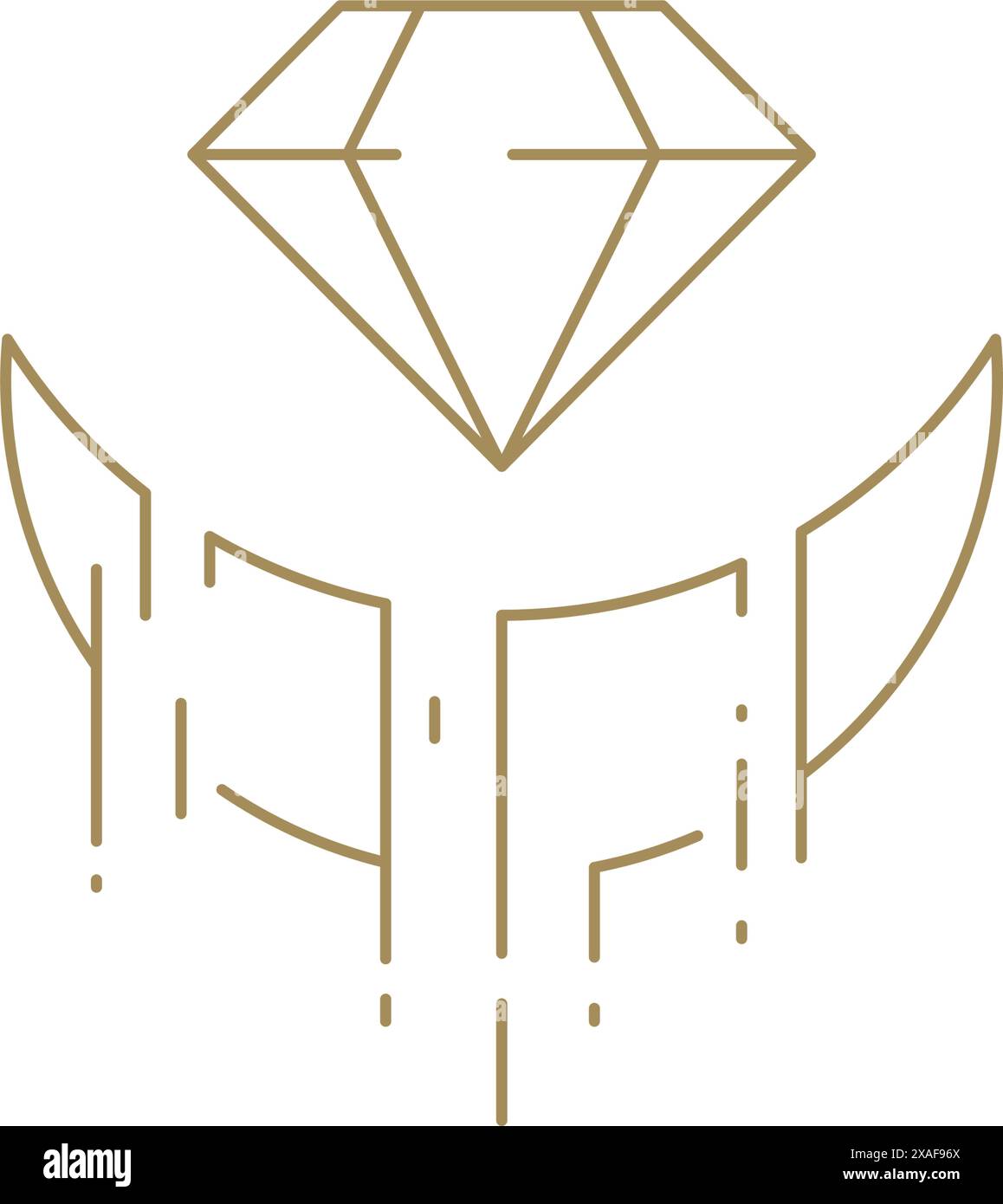 Abstract melting half moon gem jewelry brilliant carat life balance ...