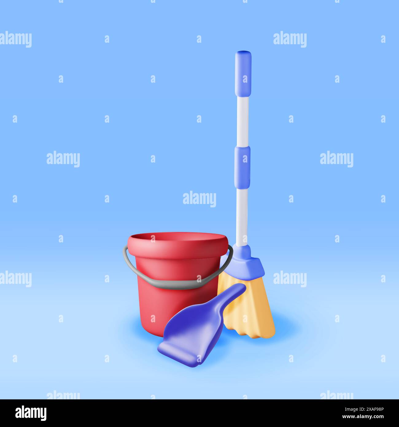 3d cleaning time or service concept isolated Stock Vector Image & Art ...