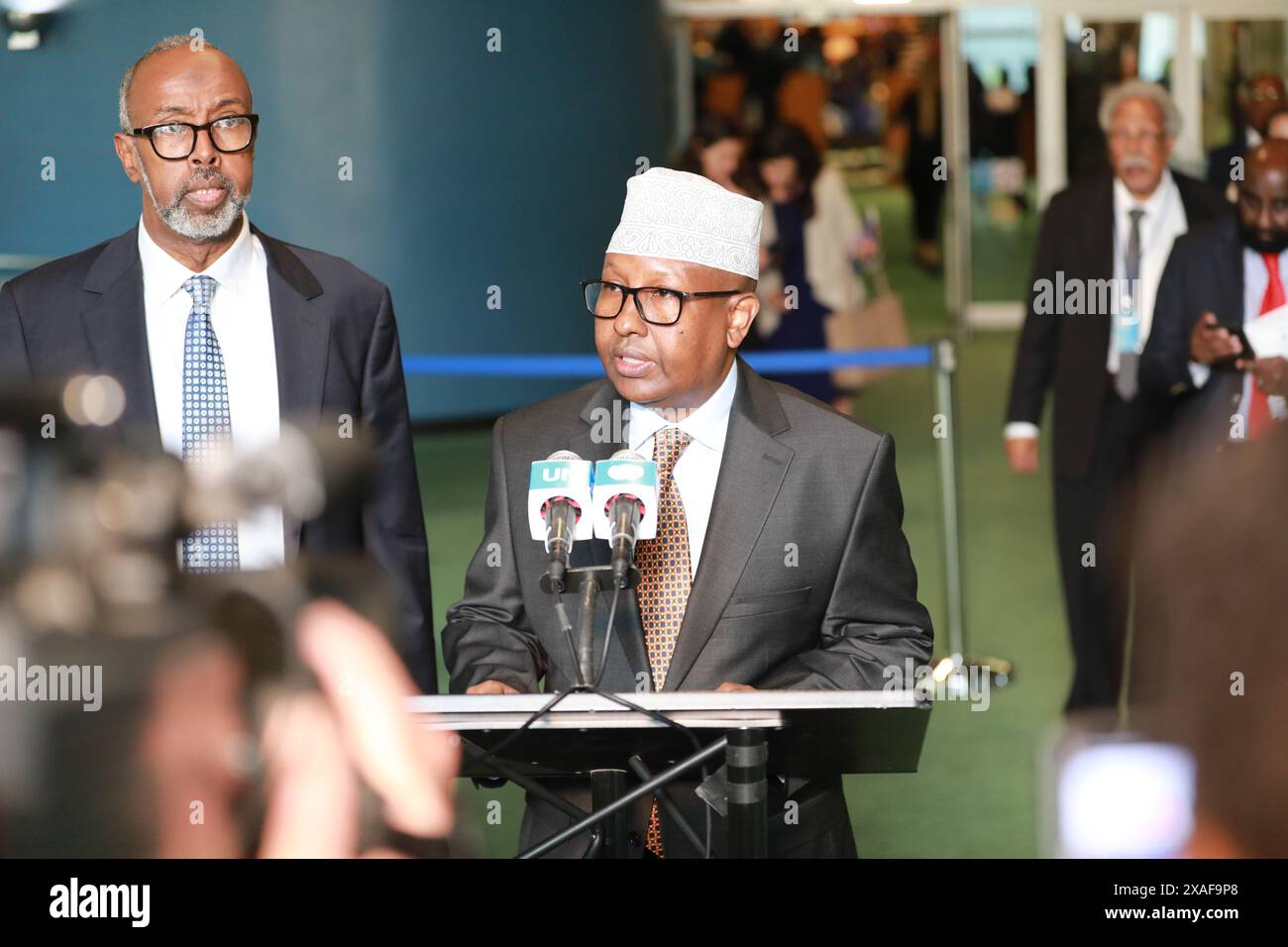 United Nations. 6th June, 2024. Somalian Foreign Minister Ahmed Moallim ...