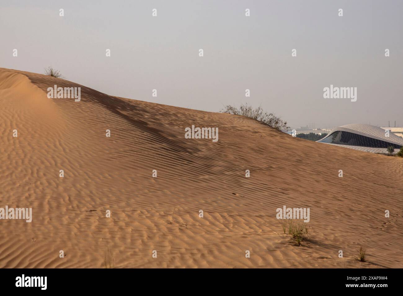 A distant view from the desert. BEEAH Headquarters, Sharjah, United ...