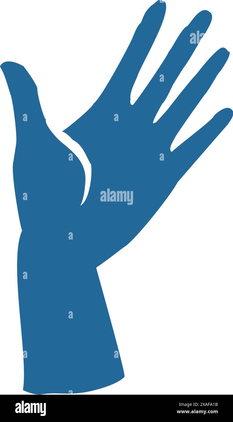 Abstract art of hand silhouette Matisse inspired contemporary style ...