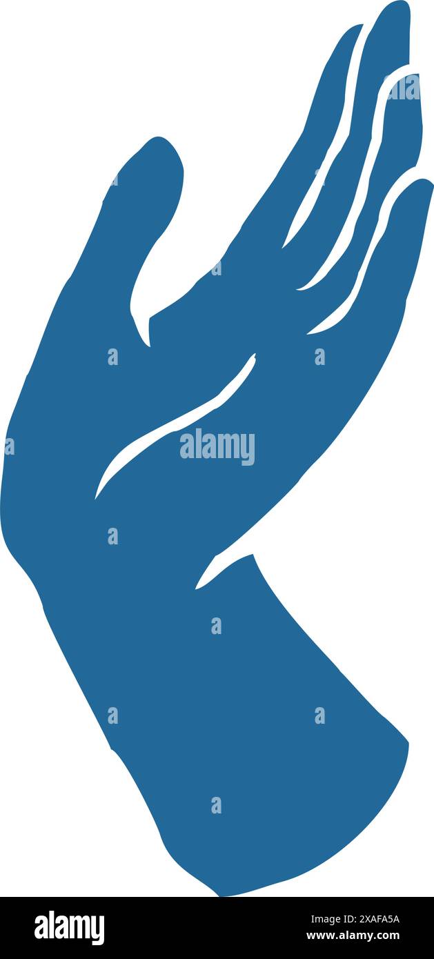 Abstract art of hand silhouette Matisse inspired contemporary style ...