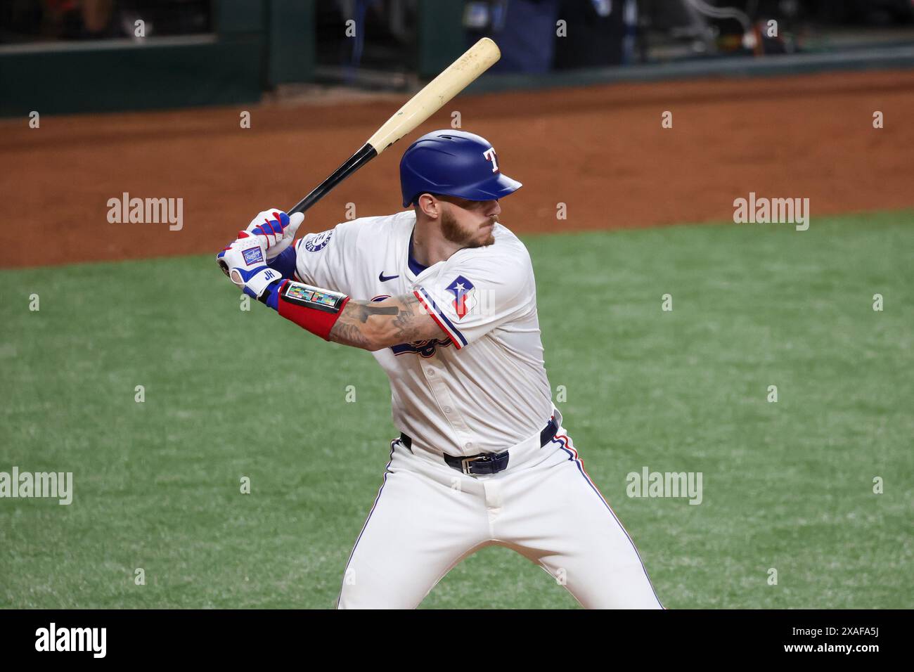 Arlington, Texas, USA. 05th June, 2024. Texas Rangers catcher Jonah ...