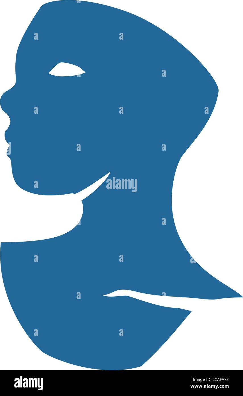 Abstract art of female sculpture bust silhouette Matisse inspired ...