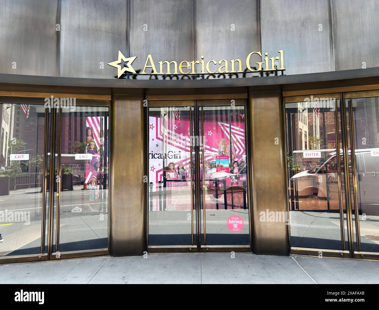 American Girl store, exterior building view, Rockefeller Center, New ...