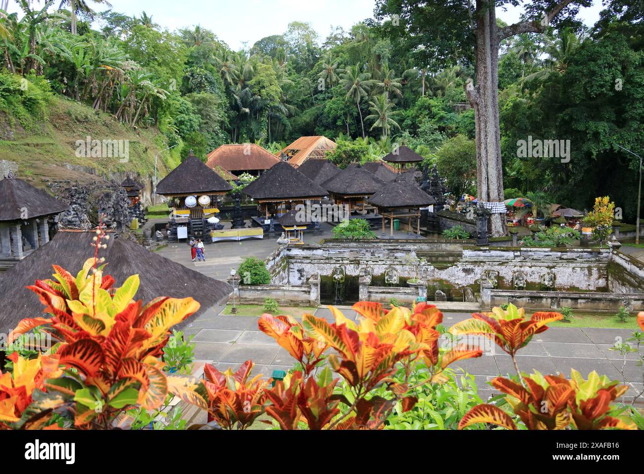 Ubud, Bali in Indonesia - January 31 2024: People visit the Goa Gajah ...