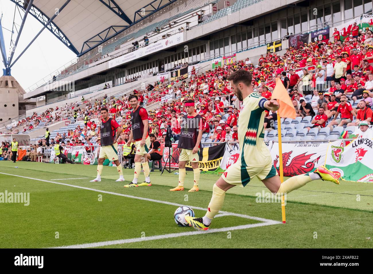 ALGARVE, PORTUGAL - 06 JUNE 2024: Wales' Josh Sheehan during the ...