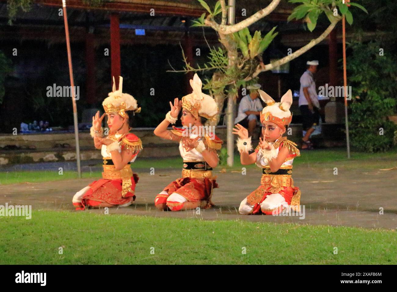 Ubud, Bali in Indonesia - January 31 2024: young dancers perform the ...