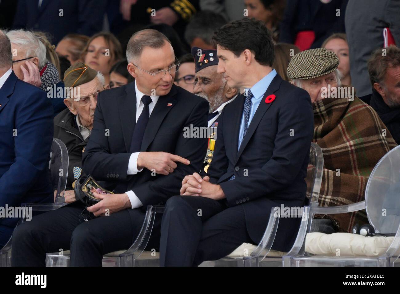 Poland's President Andrzej Duda, left, and Canadian Prime Minister ...