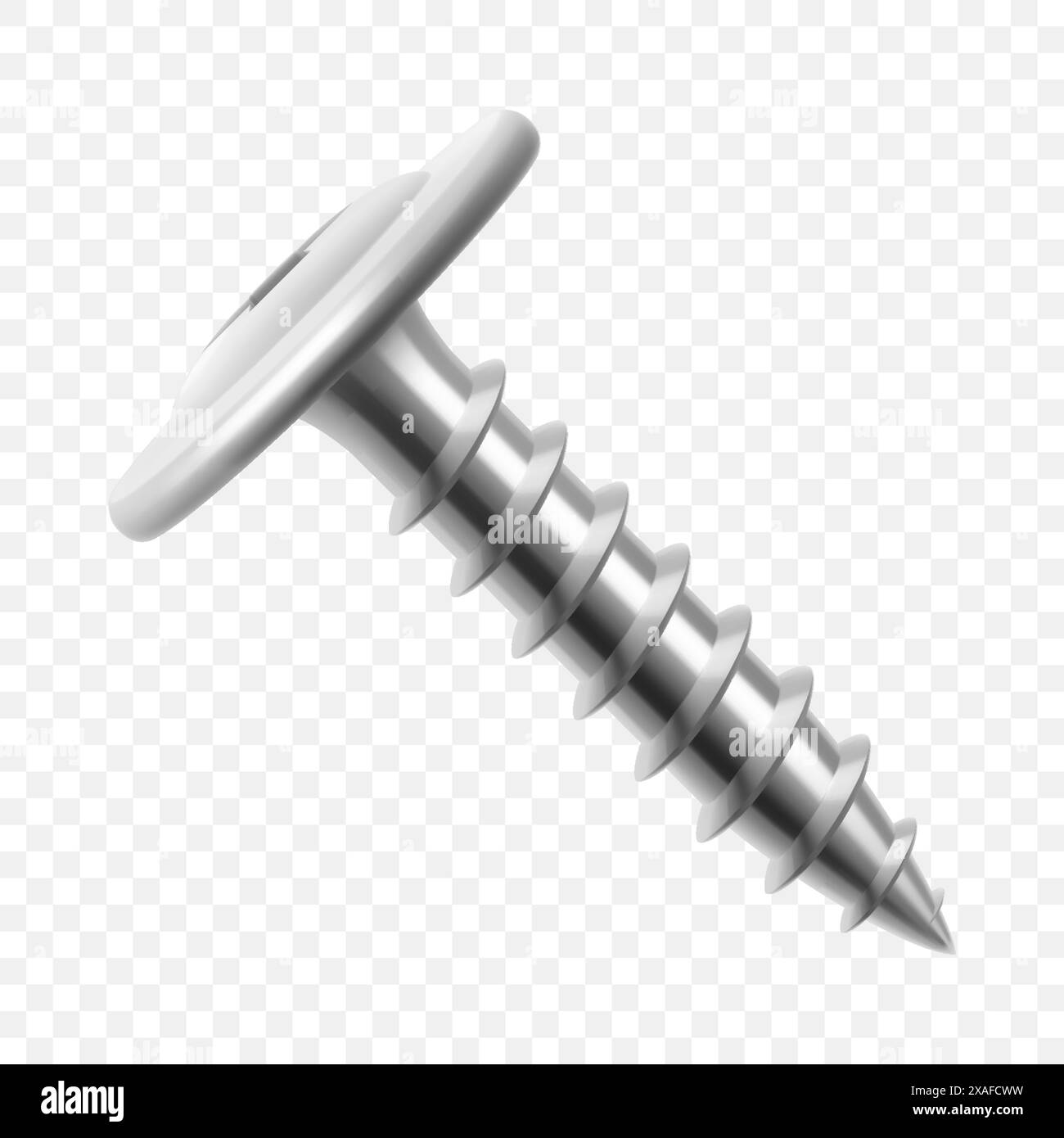 Screw isolated on transparent background. Realistic 3d Vector ...