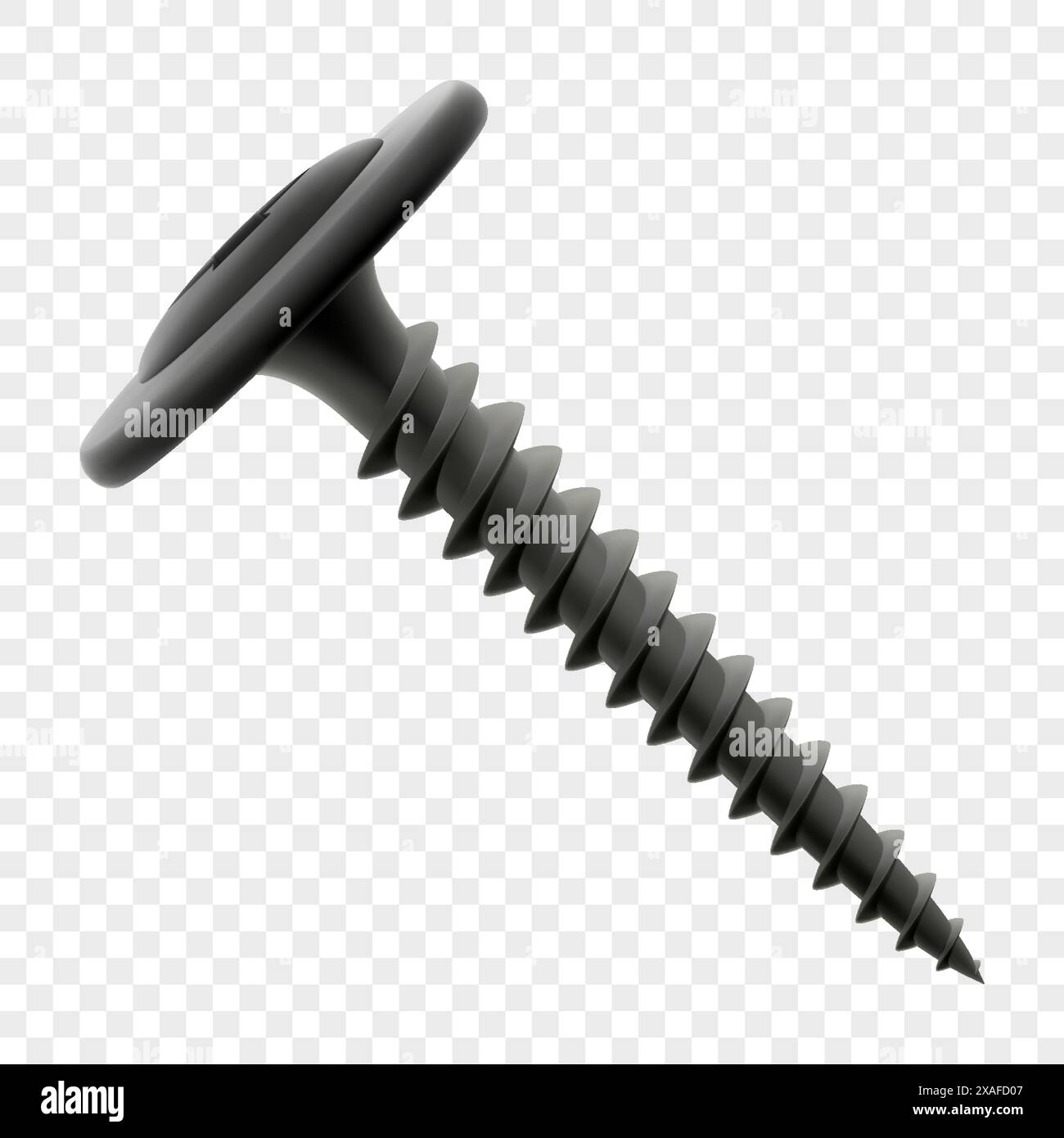Screw isolated on transparent background. Realistic 3d Vector ...