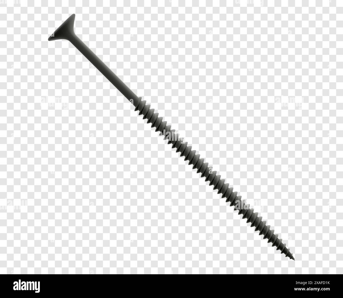Self-tapping screw isolated on transparent background. Realistic 3d ...
