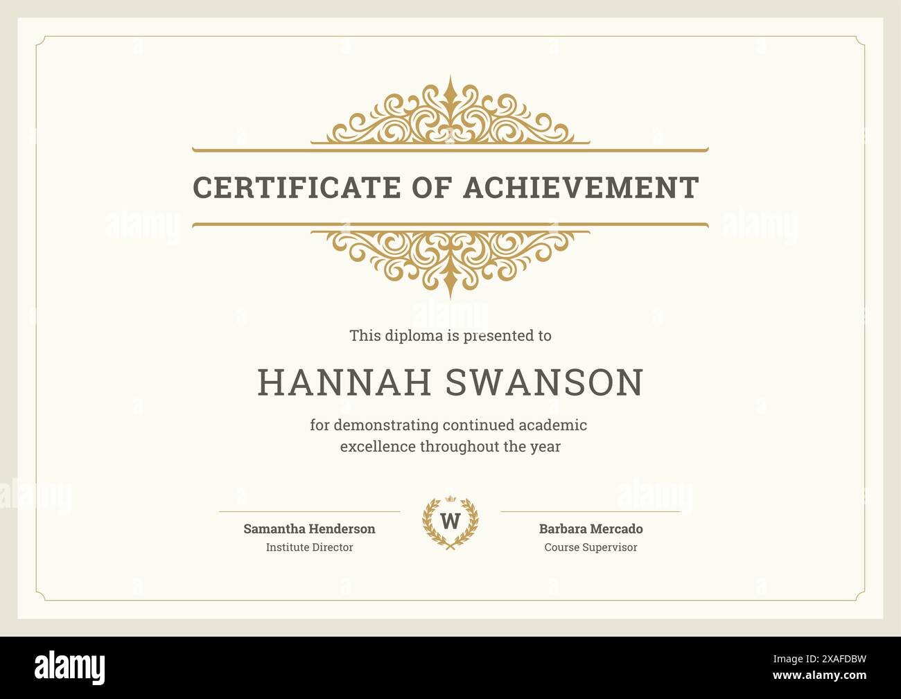 Diploma certificate of achievement educational graduation document ...