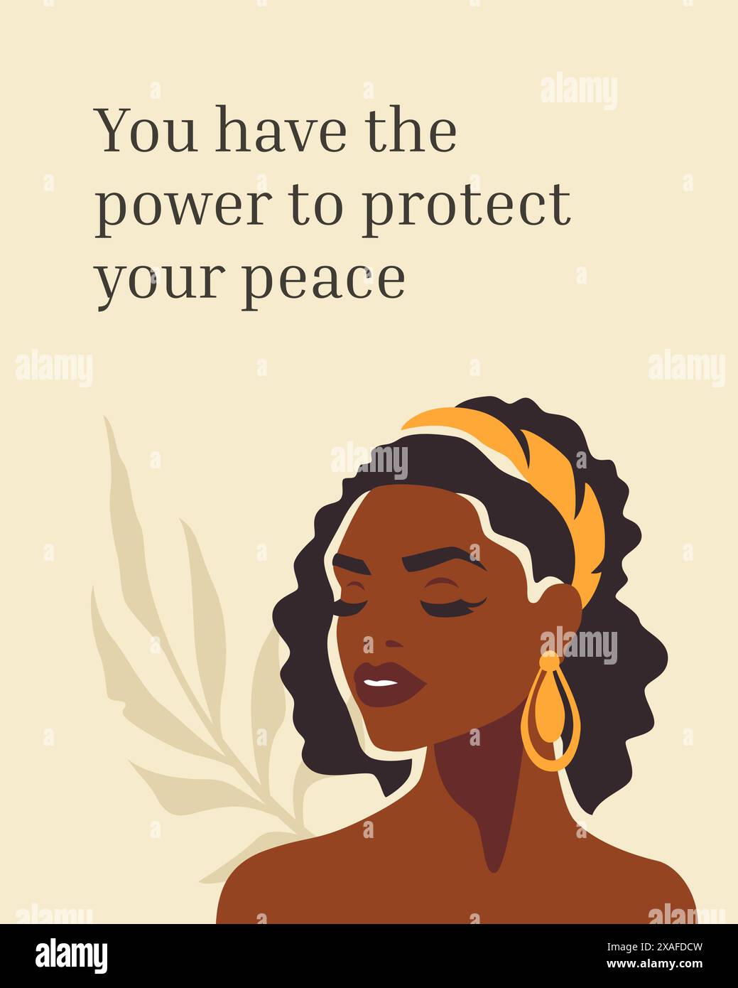 Strong elegant African beauty woman boho inspirational quote wall art ...