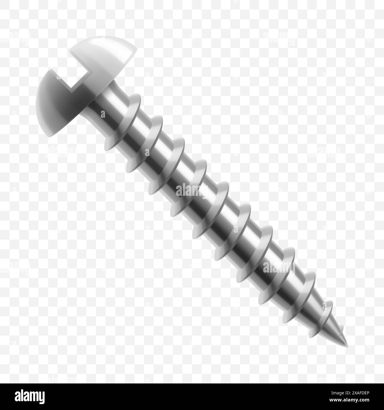 Screw isolated on transparent background. Realistic 3d Vector ...