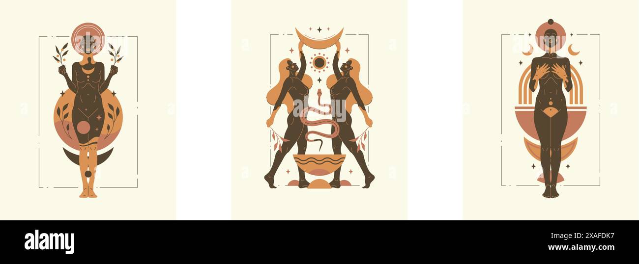 Mythology African woman sacred spiritual black goddess esoteric snake ...