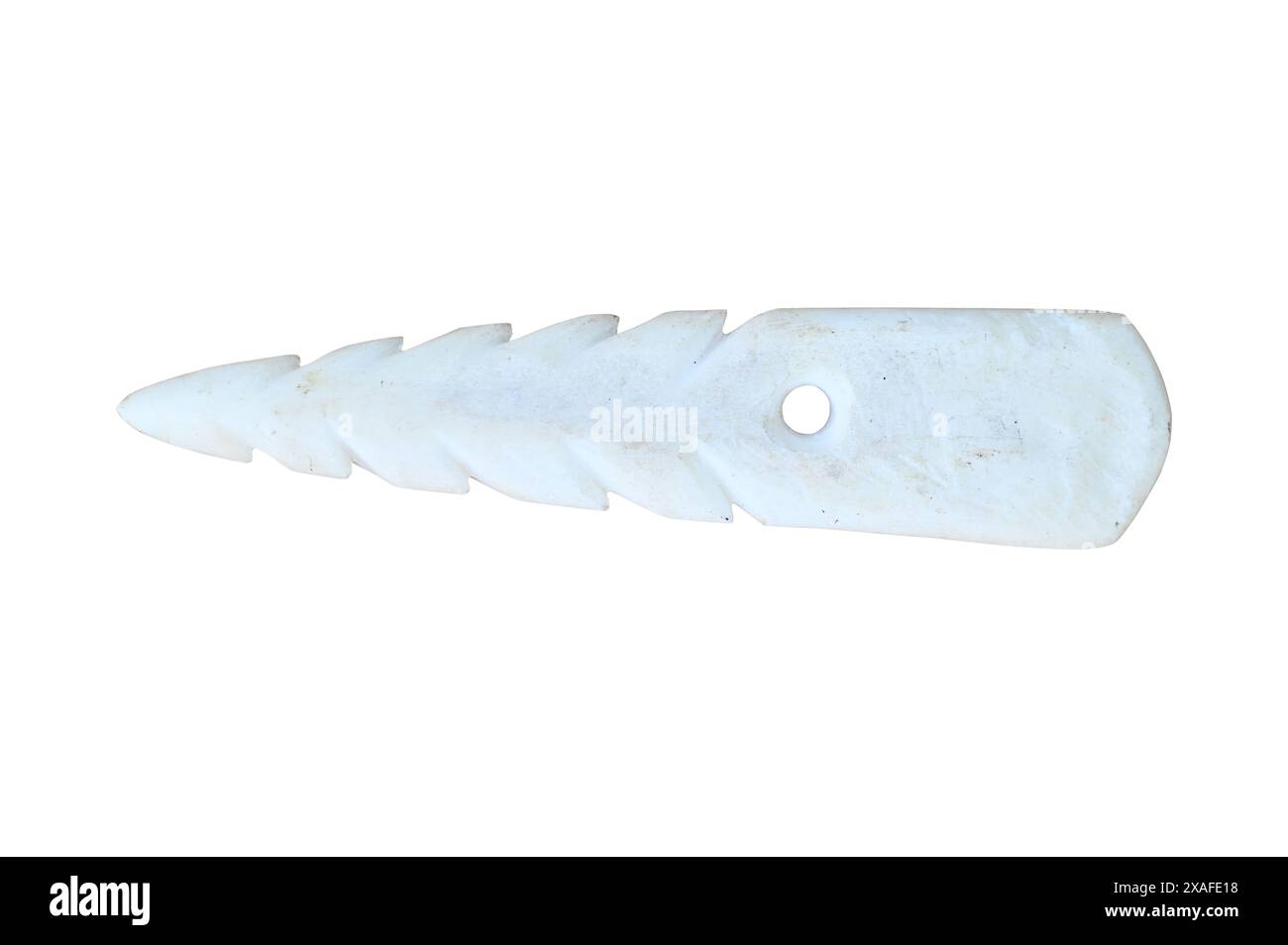 prehistoric stone age bone arrow tip over white background Stock Photo ...