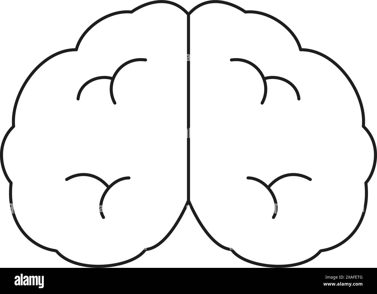 Y2k human brain smart clever intelligence mind idea monochrome line ...