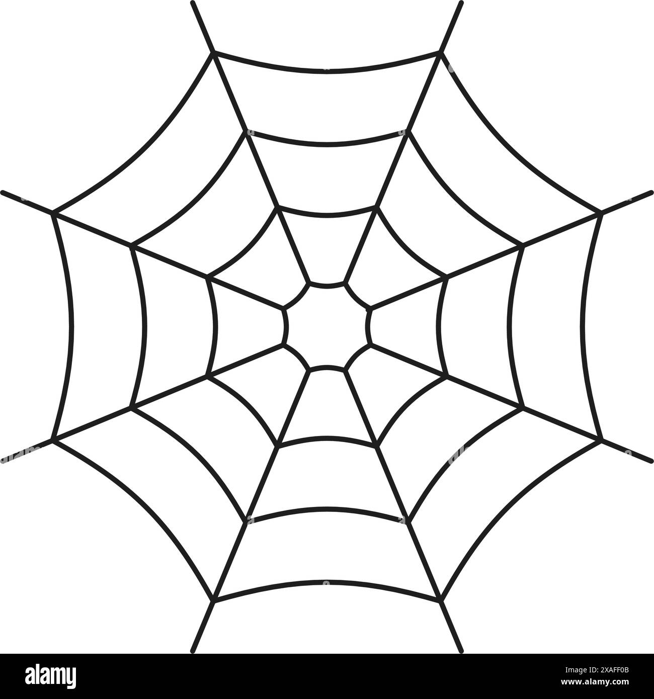 Y2k spider net simple cobweb minimal cartoon element monochrome retro ...