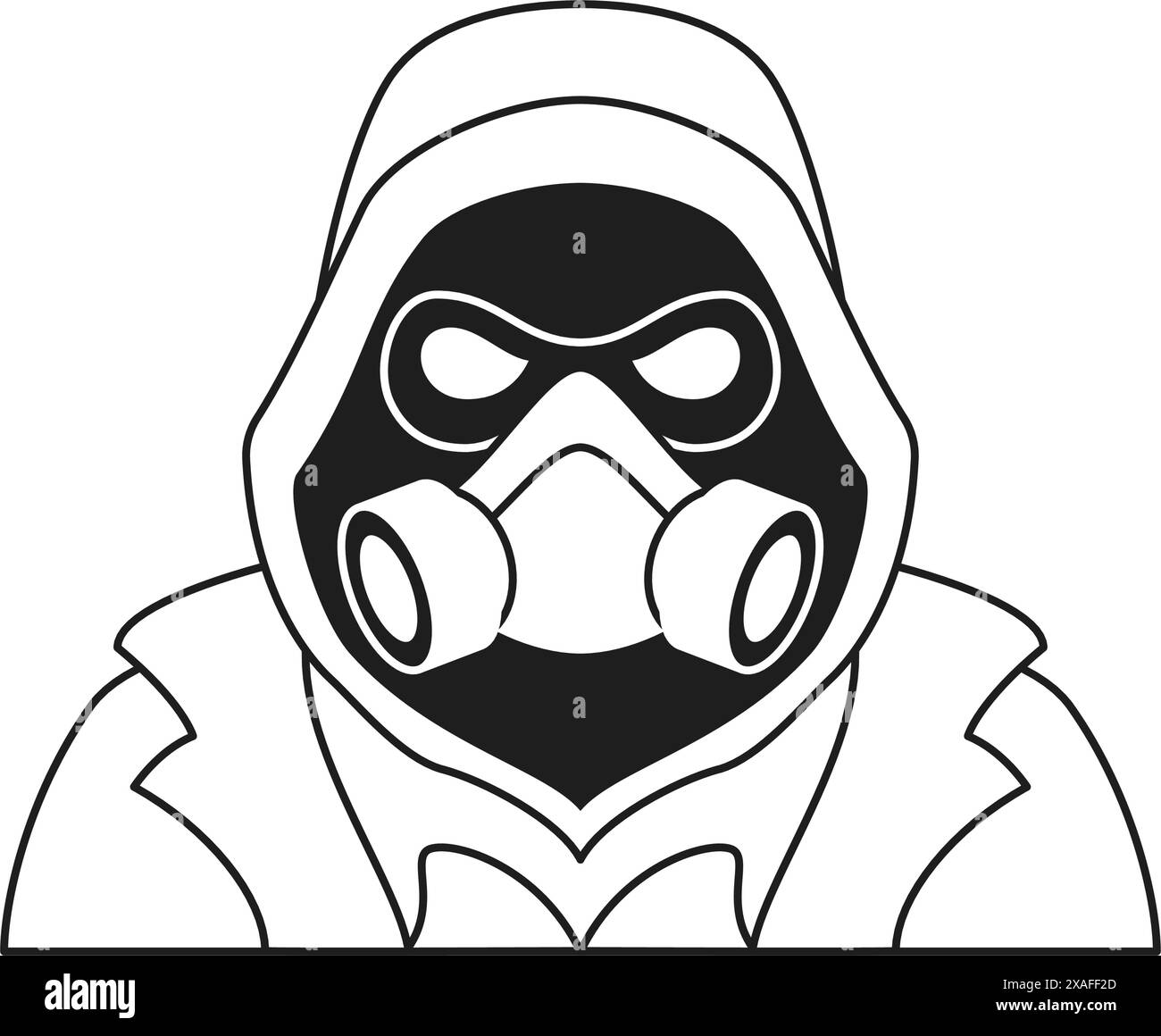 Man hood in mask Black and White Stock Photos & Images - Alamy
