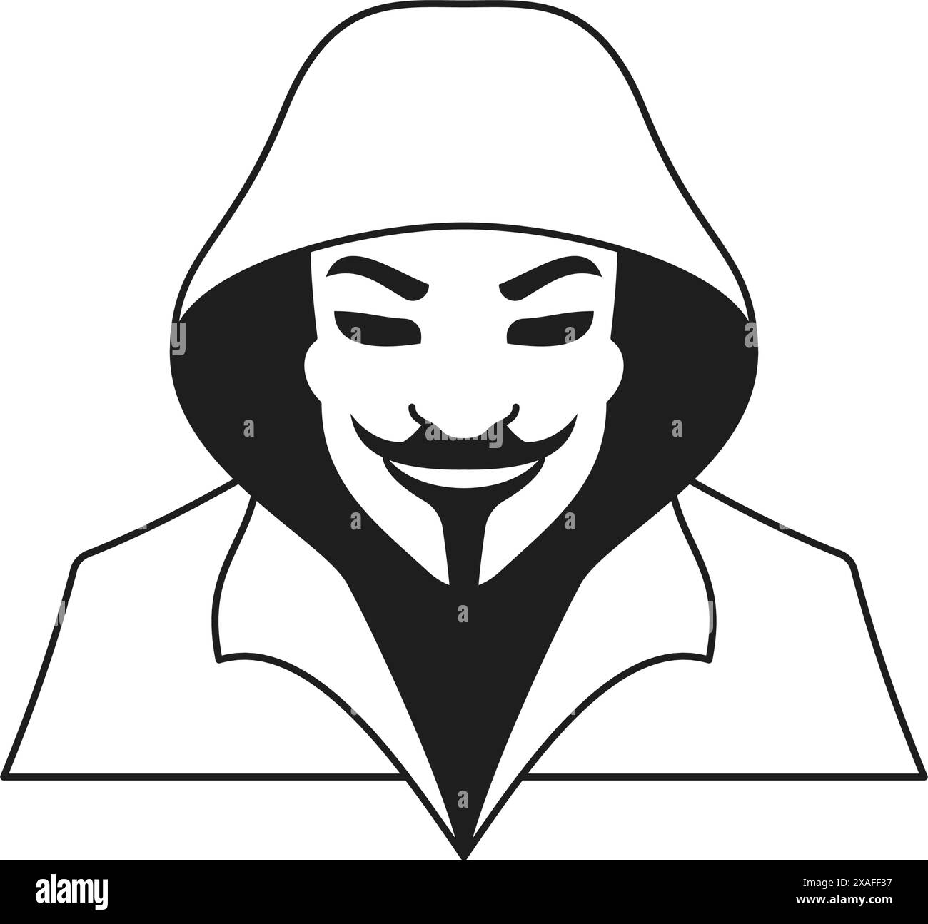 Y2k creepy smiling man in hood Halloween cartoon character portrait ...