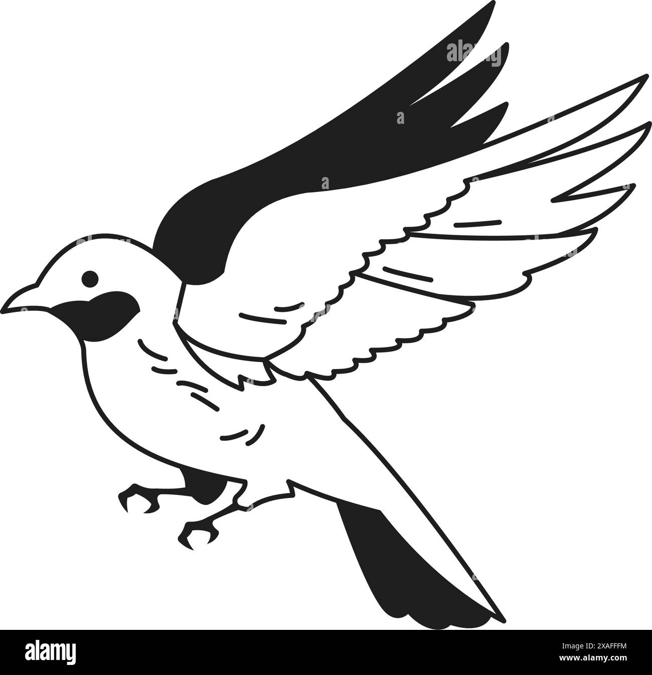 Y2k flying bird dove winged symbol of peace and love monochrome line ...