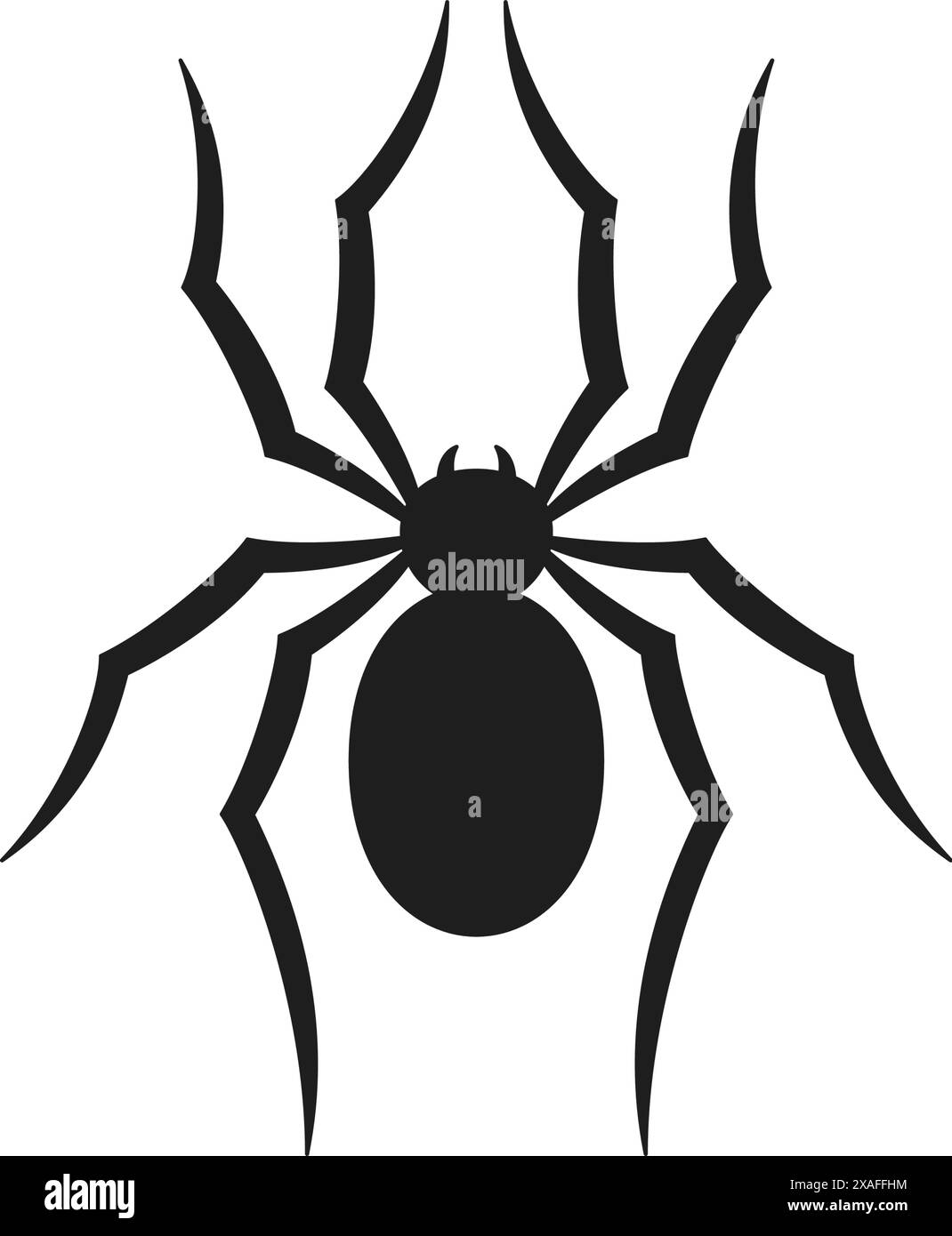 Y2k black creepy spider with paws Halloween cartoon character ...