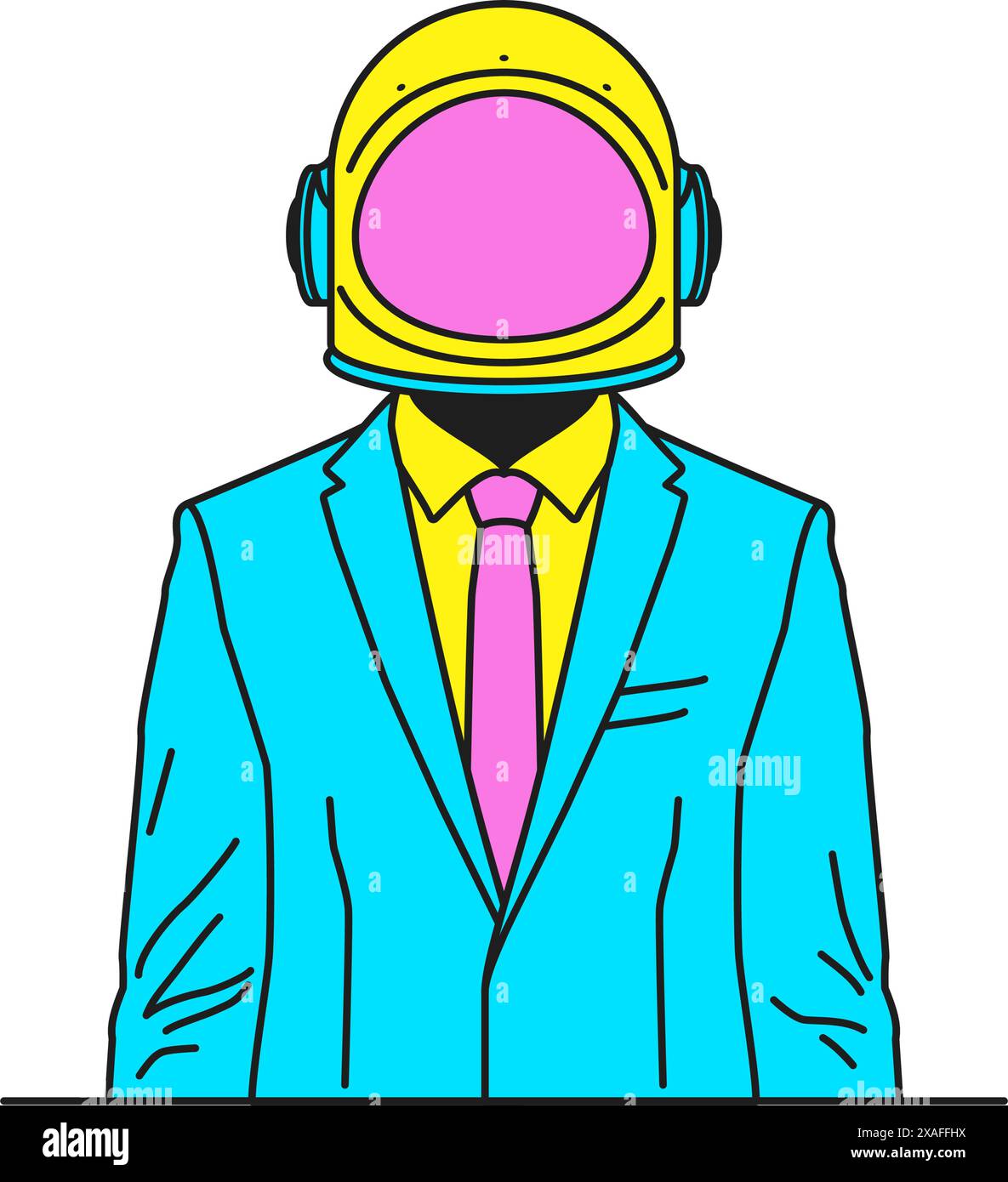 Y2k psychedelic astronaut in helmet and suit jacket groovy style icon ...