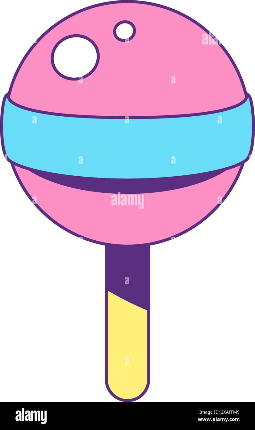 Y2k pink lollipop glossy sweet candy dessert cartoon element groovy ...