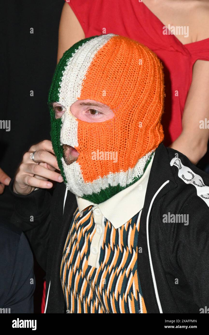 London, UK. 6th June, 2024. DJ Provai of Kneecap at UK premiere of ...